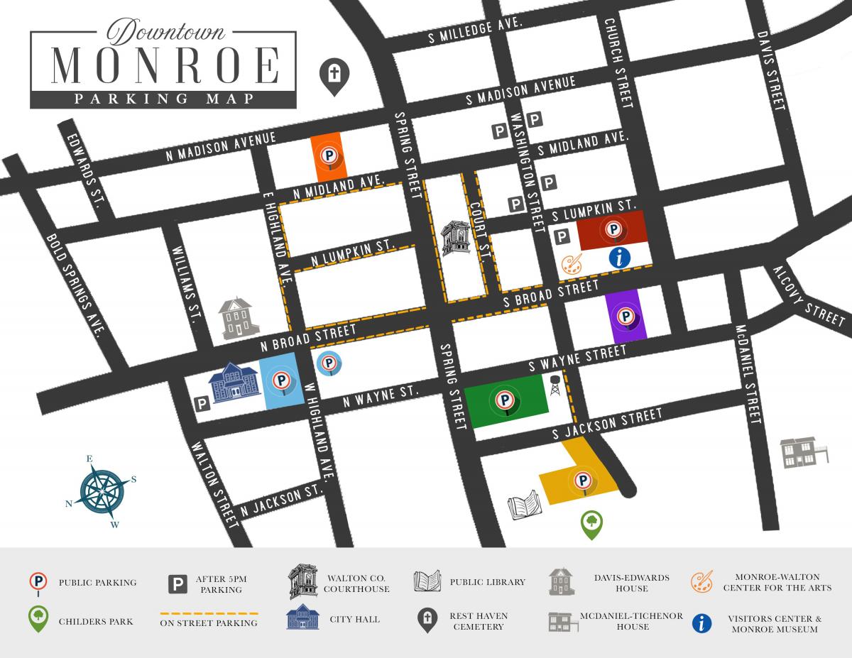 Parking Map | Monroe, Georgia